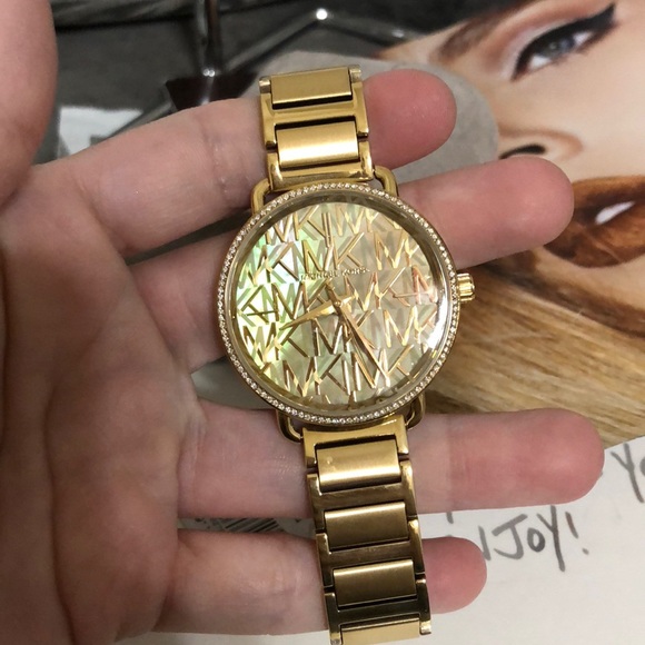 Michael Kors | Accessories | Nwt Michael Kors Mk Logo Gold Watch | Poshmark
